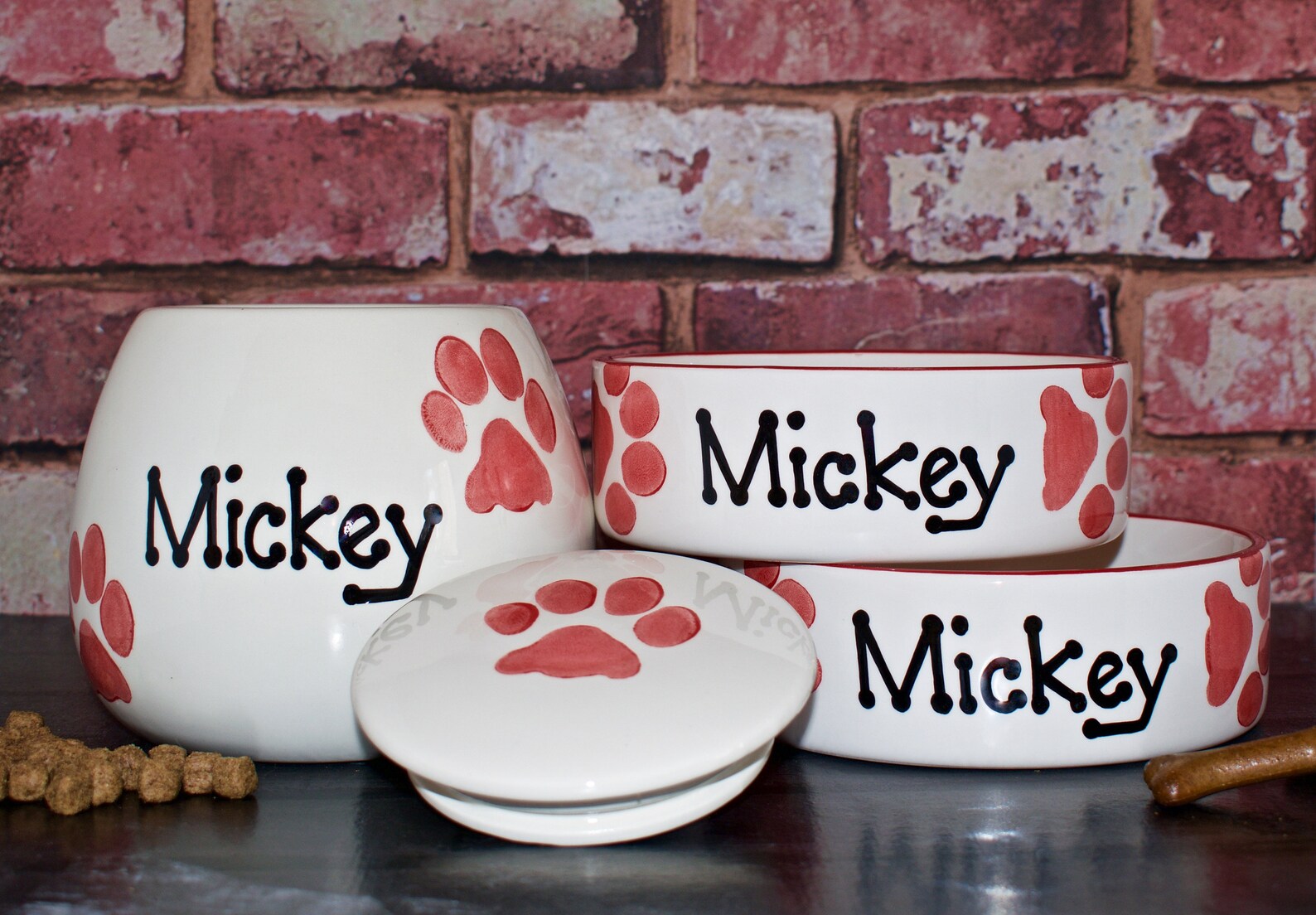 Small Dog Set, Personalised Dog Set, Dog Bowls, Cat Bowls, Dog Gift Set ...