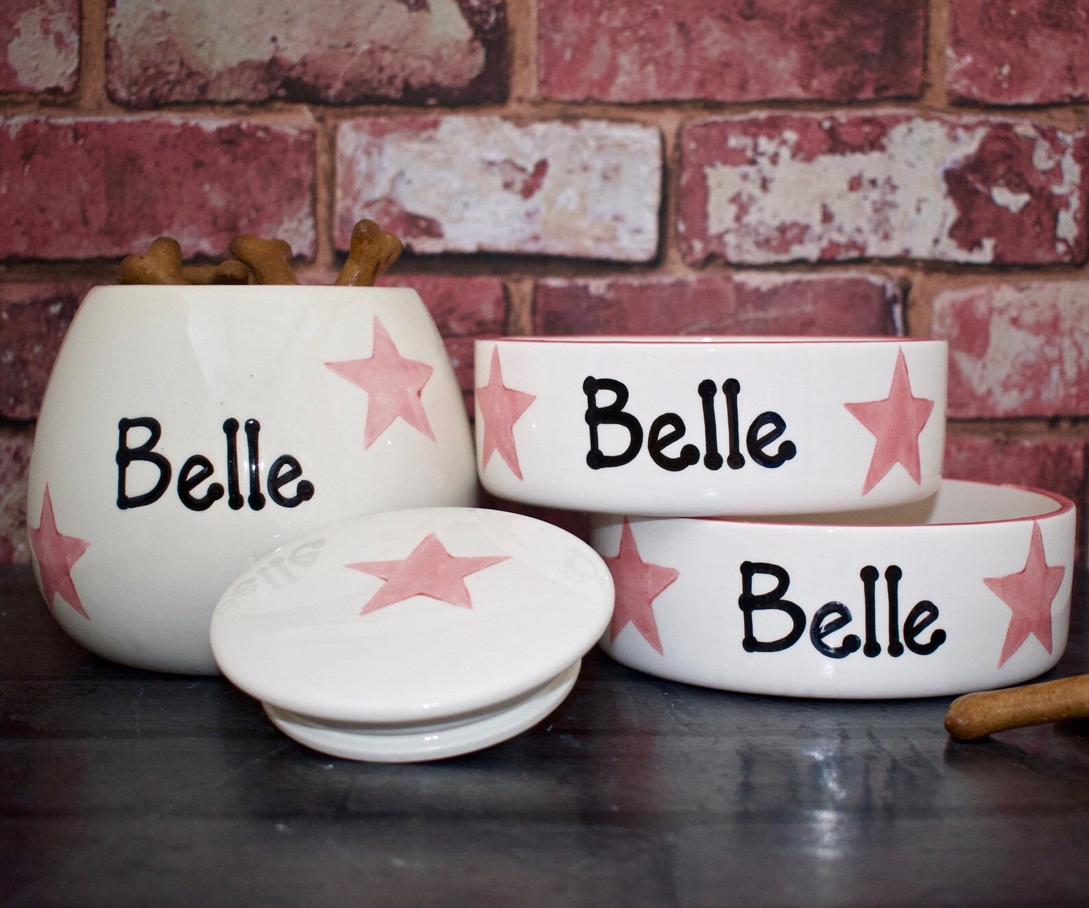 Small Dog Set Dog Bowls Personalised Dog Set Cat Bowls Dog | Etsy