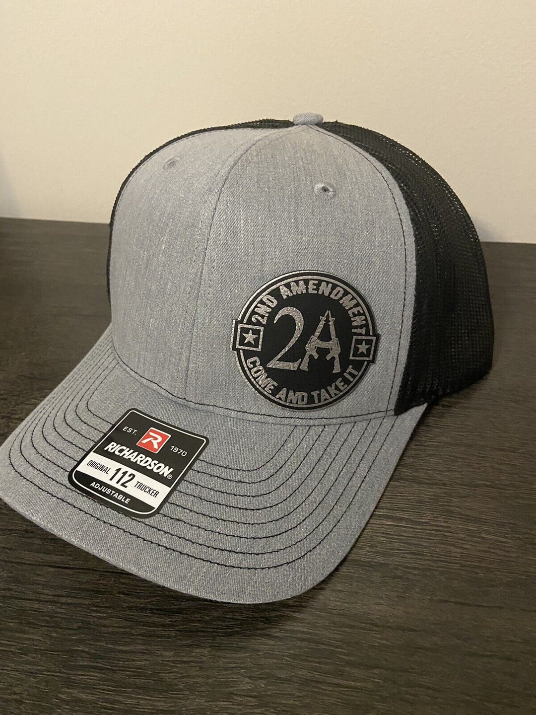 2A Come and Take It Black Leather Patch Trucker Hat - Etsy