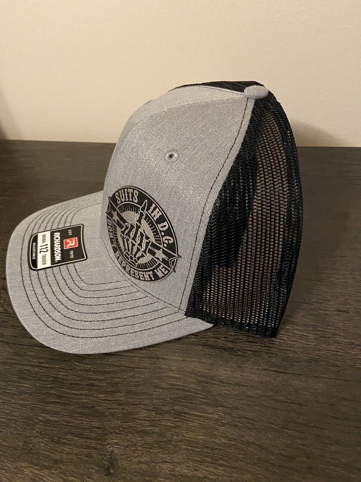 Suits in DC Don't Represent Me Leather Patch Trucker Hat Richardson 112 ...