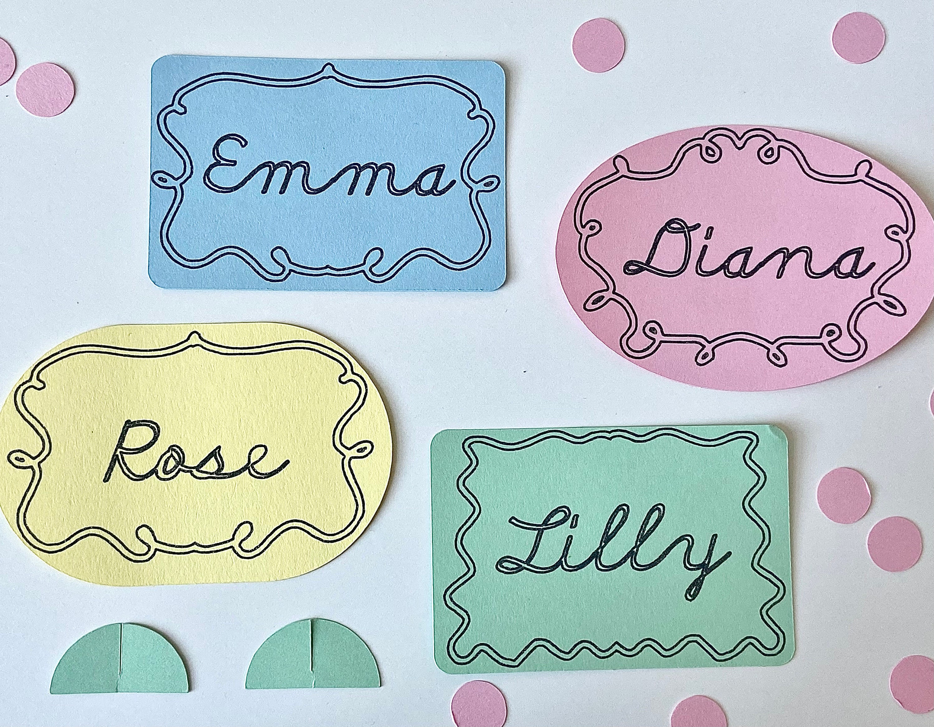 PRINTED Customizable Place Cards for Weddings Parties - Etsy