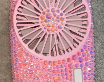 Rhinestone Handheld Fan - Etsy