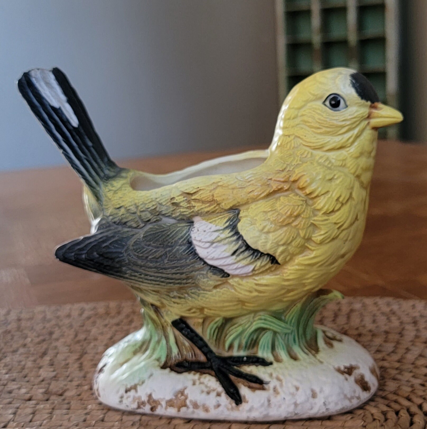 Vintage Relpo Ceramic Bird Planter - Vintage Yellow Bird - Etsy