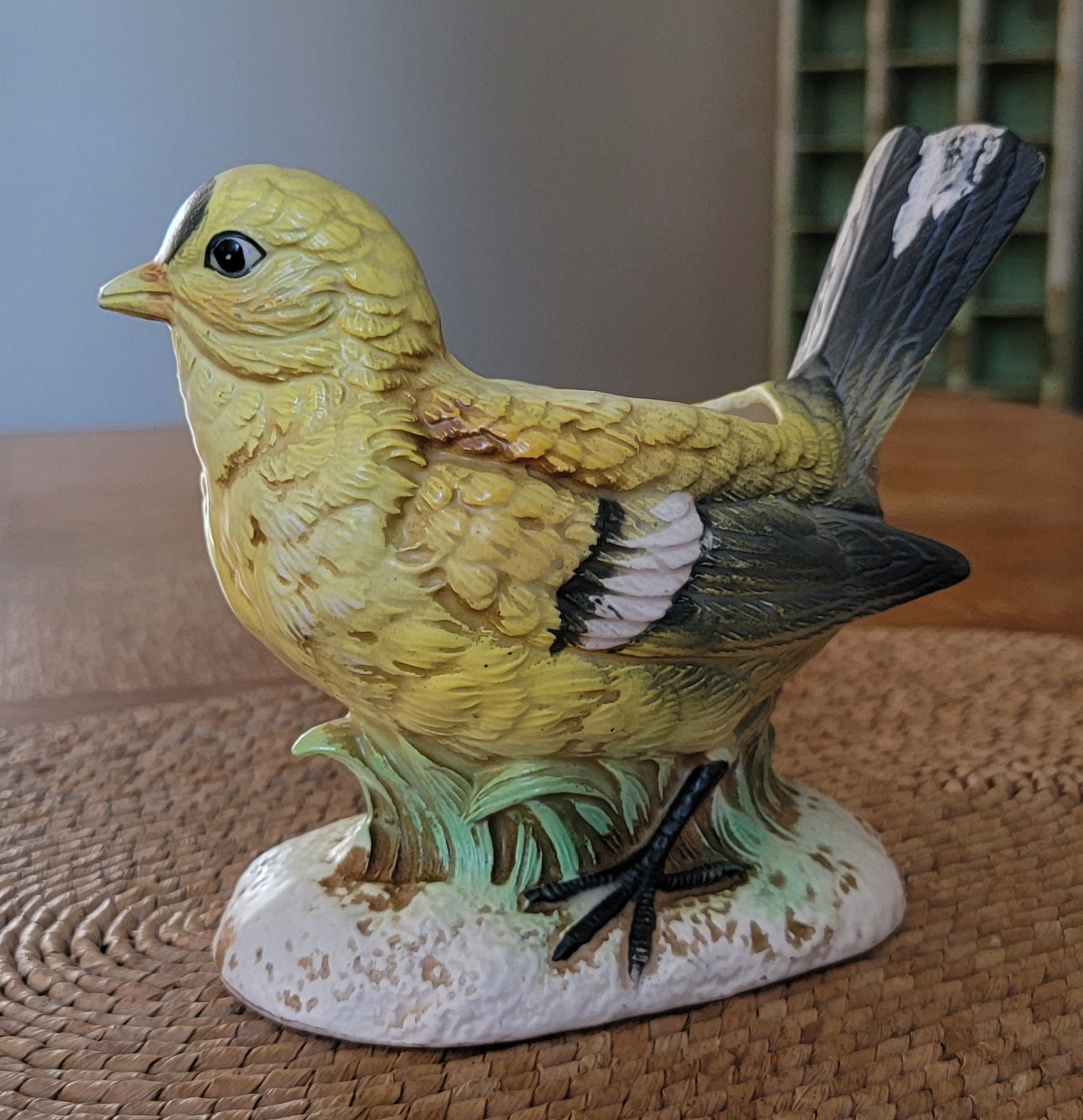 Vintage Relpo Ceramic Bird Planter - Vintage Yellow Bird - Etsy
