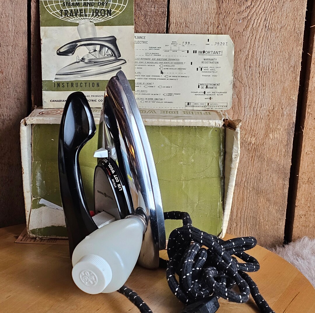 Vintage General Electric Portable Travel Steam Iron 1950s Travel Iron ...