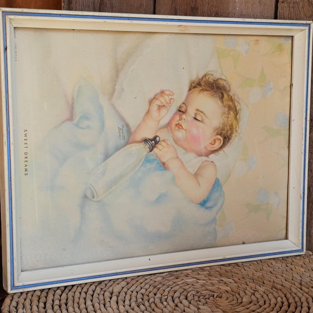 Vintage Morris Bendien Lithograph “sweet Dreams” Charlotte Becker ...