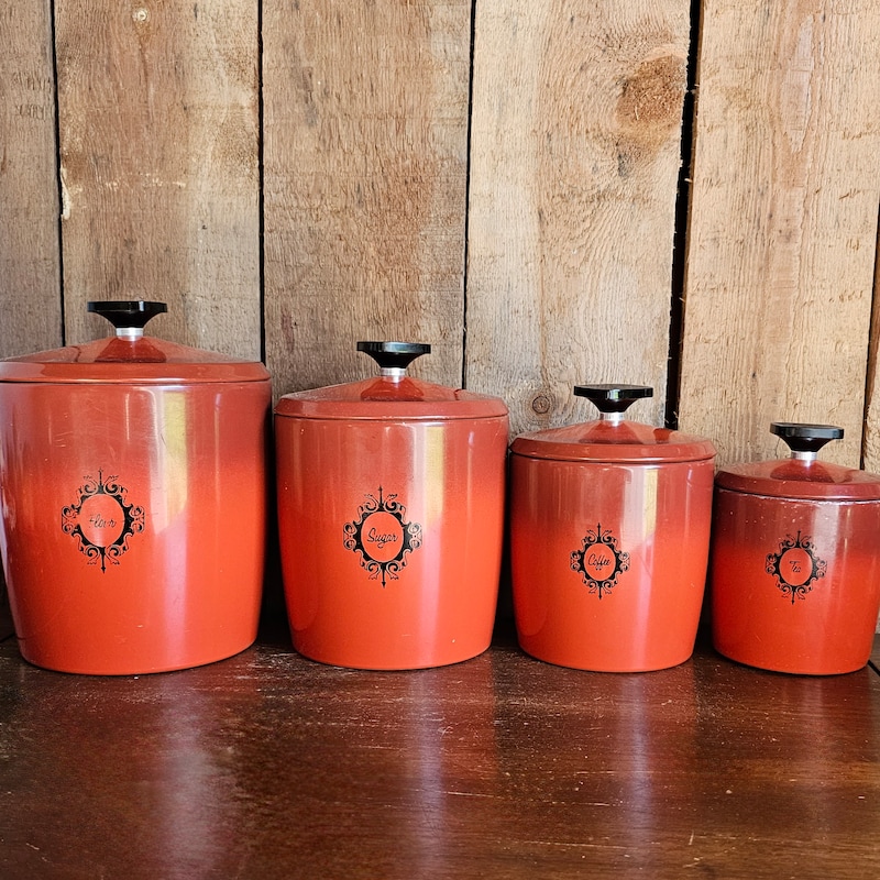 Retro Canister Set - Etsy