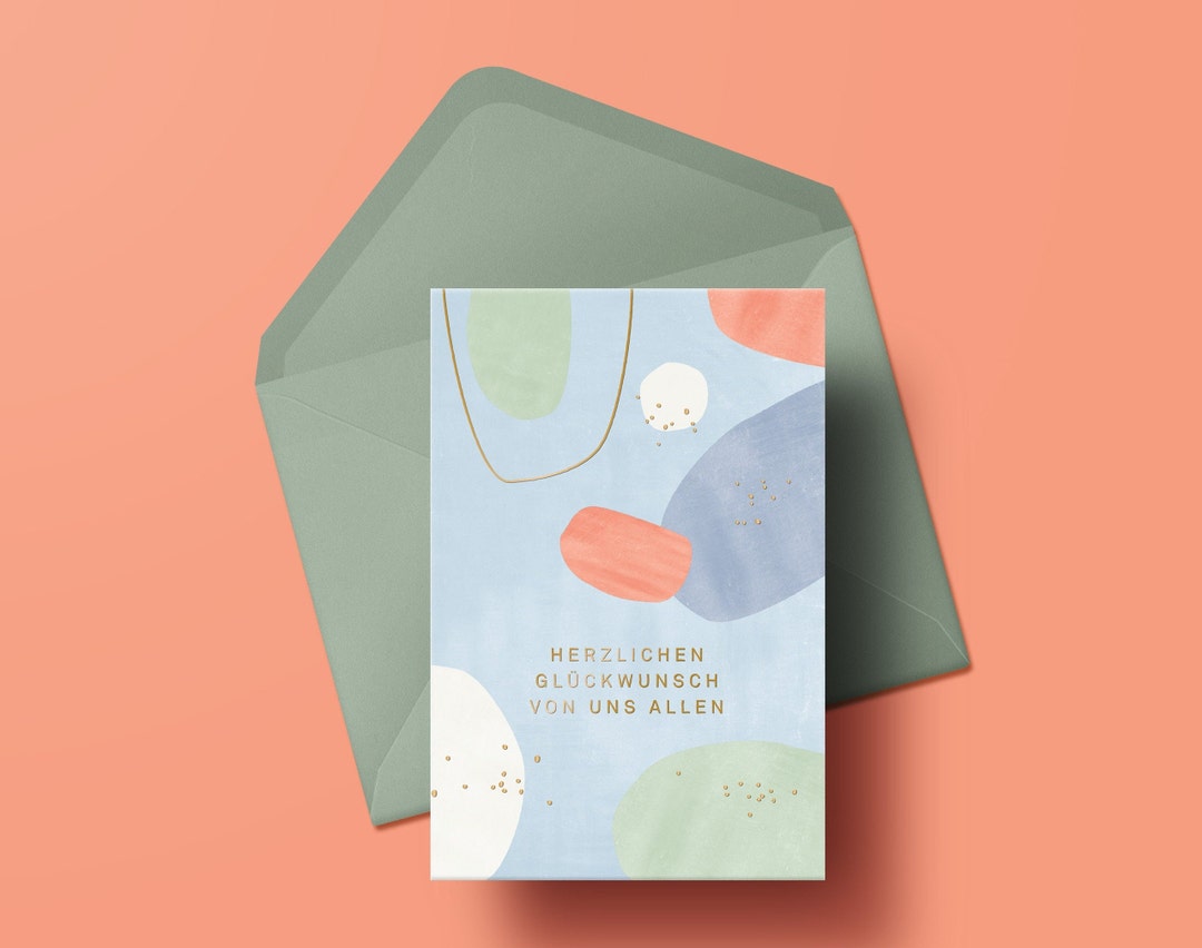 Folding Card congratulations From All of Us With a - Etsy