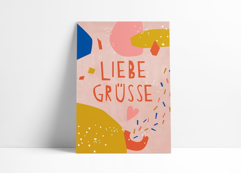 Postcard "dear Greetings" - Etsy