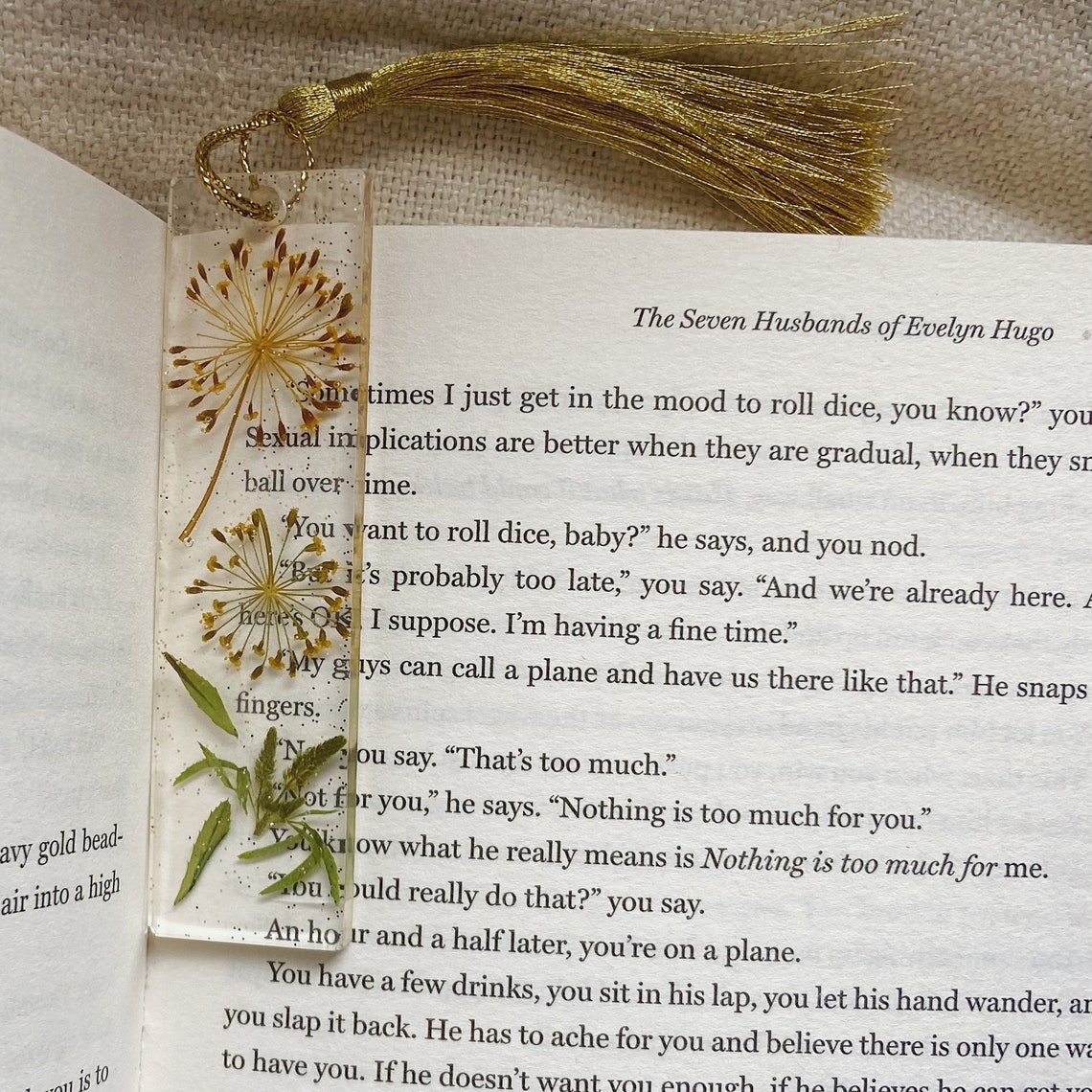 Epoxy Raisin Flower Bookmark - Etsy