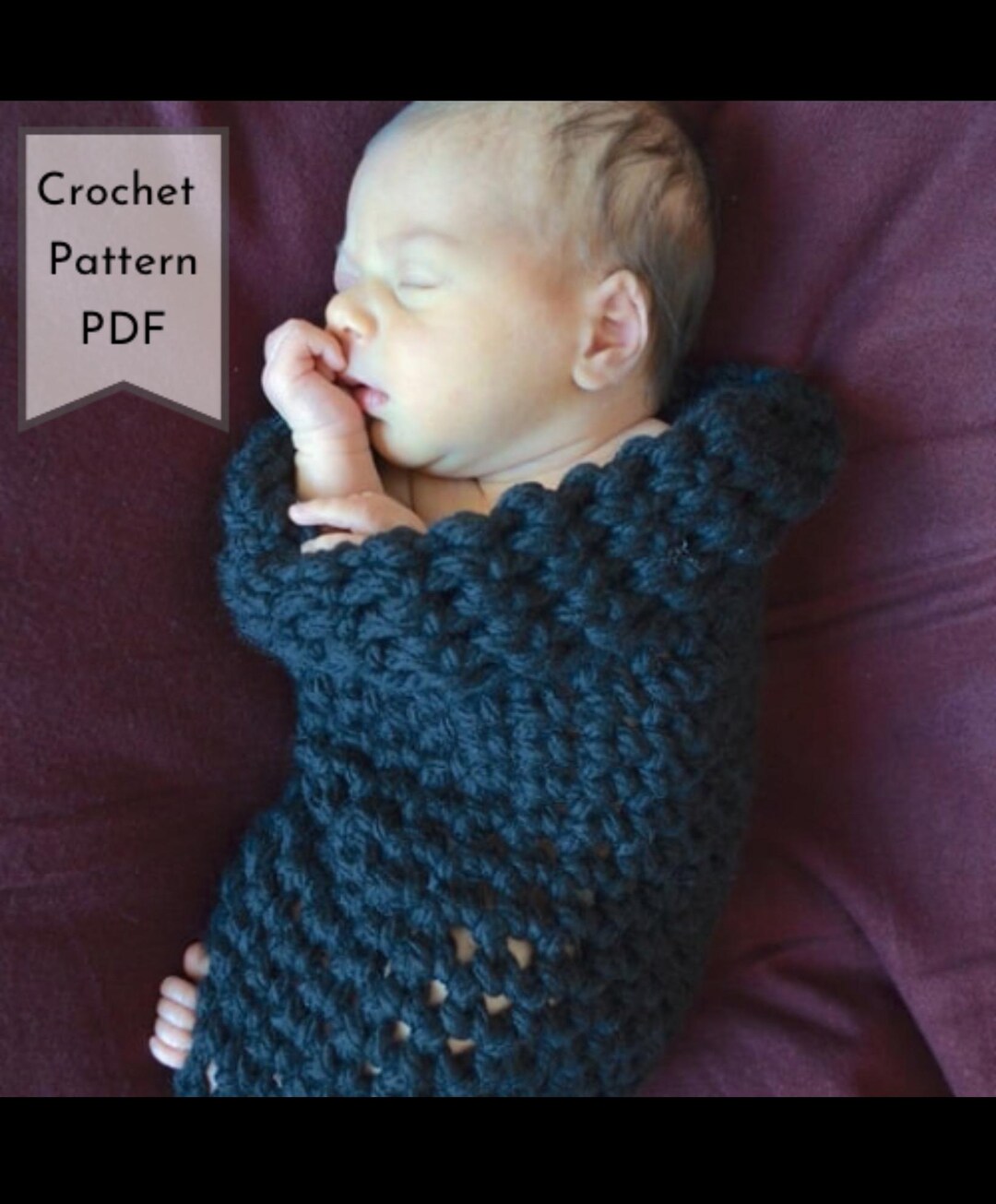 Crochet Snuggle Bug Baby Cocoon, Pattern, Wrap, Baby Gift, Swaddle ...