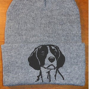 Beagle Embroidered Knit Hat - Etsy