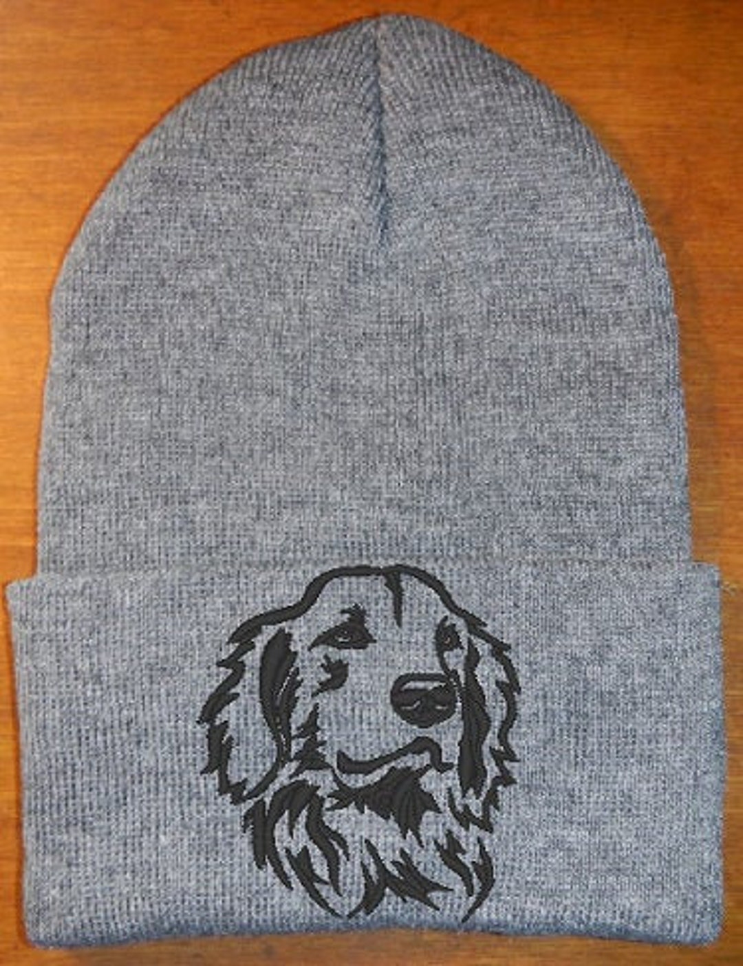 Golden Retriever Embroidered Knit Hat - Etsy