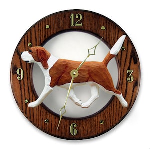 Beagle Solid Oak Wall Clocks - Etsy