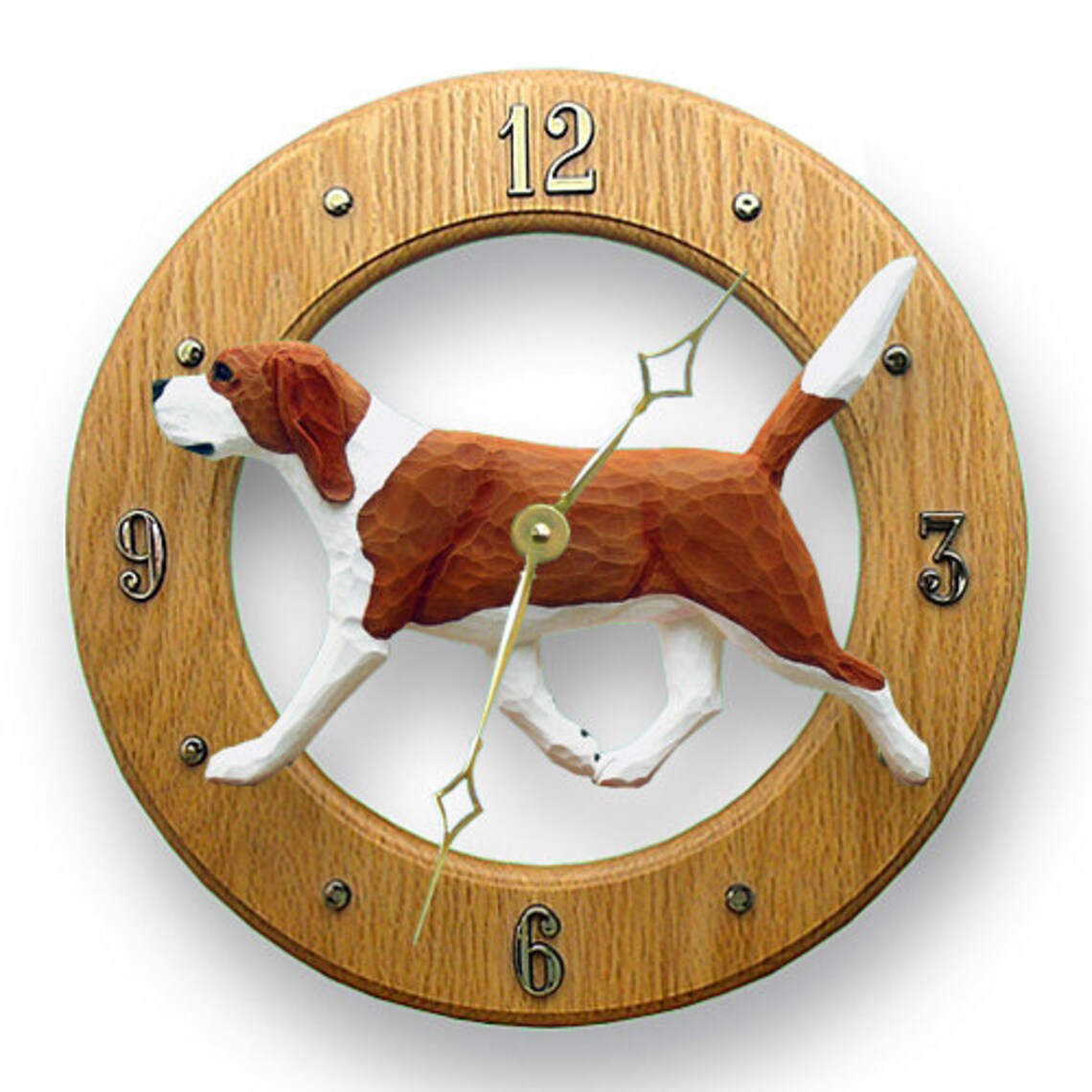 Beagle Solid Oak Wall Clocks | Etsy