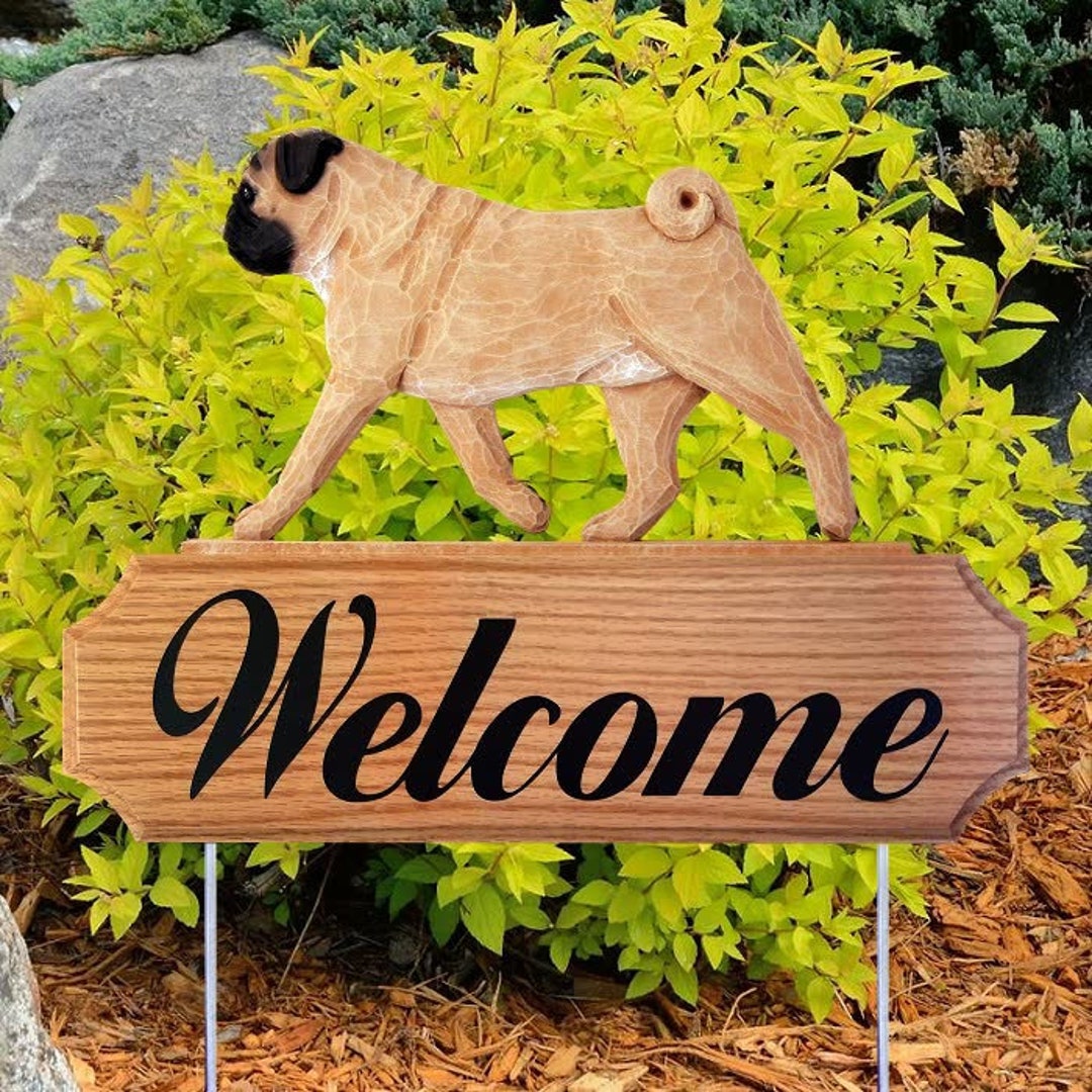 Pug Welcome Stakes - Etsy