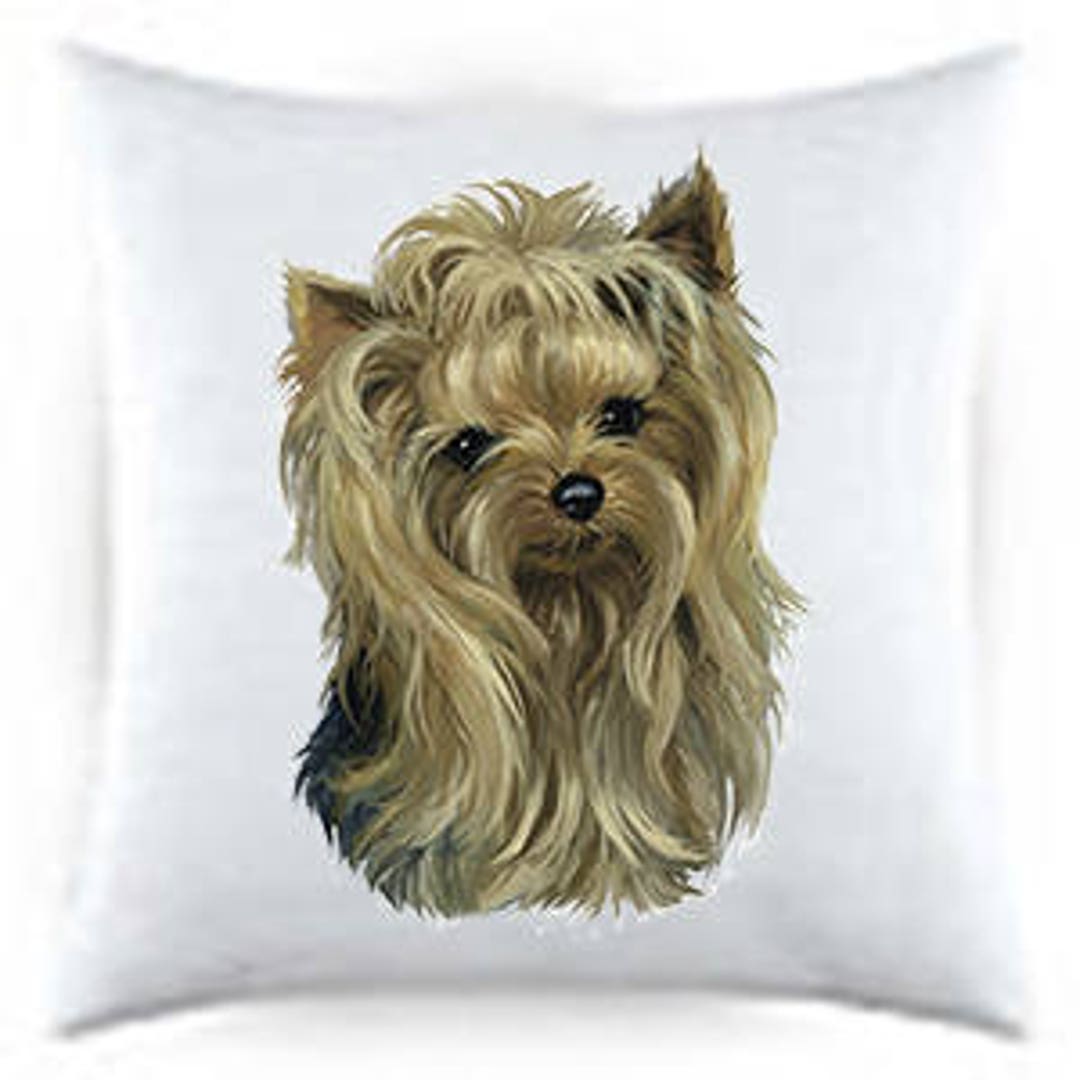 Yorkie Satin Throw Pillows - Etsy