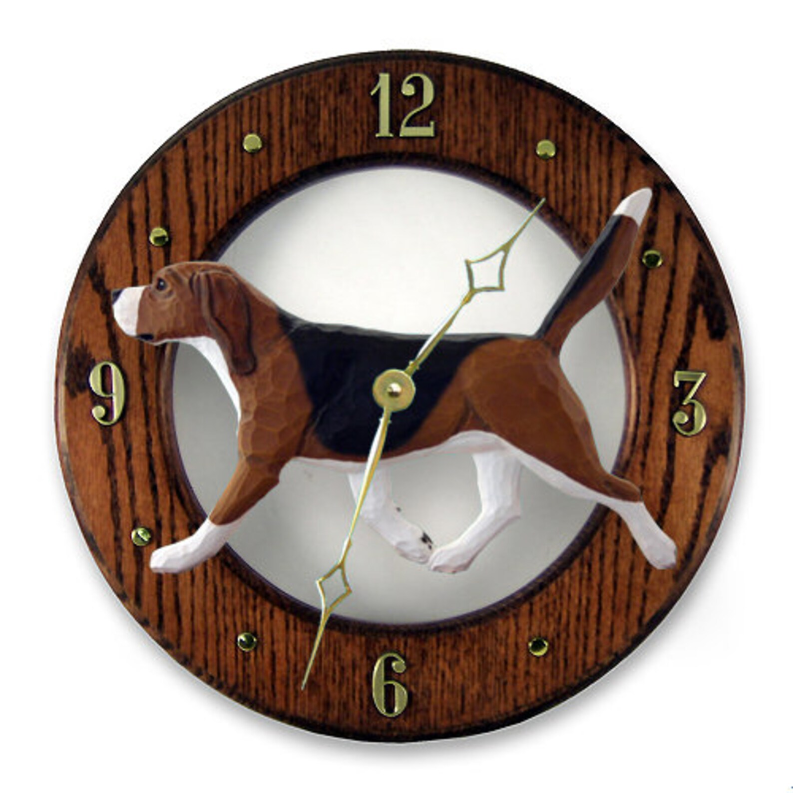 Beagle Solid Oak Wall Clocks | Etsy