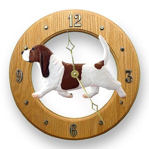 Basset Hound Solid Oak Wall Clocks - Etsy