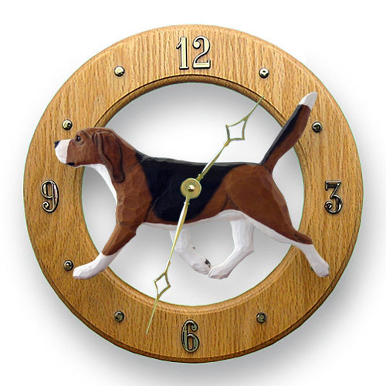 Beagle Solid Oak Wall Clocks - Etsy