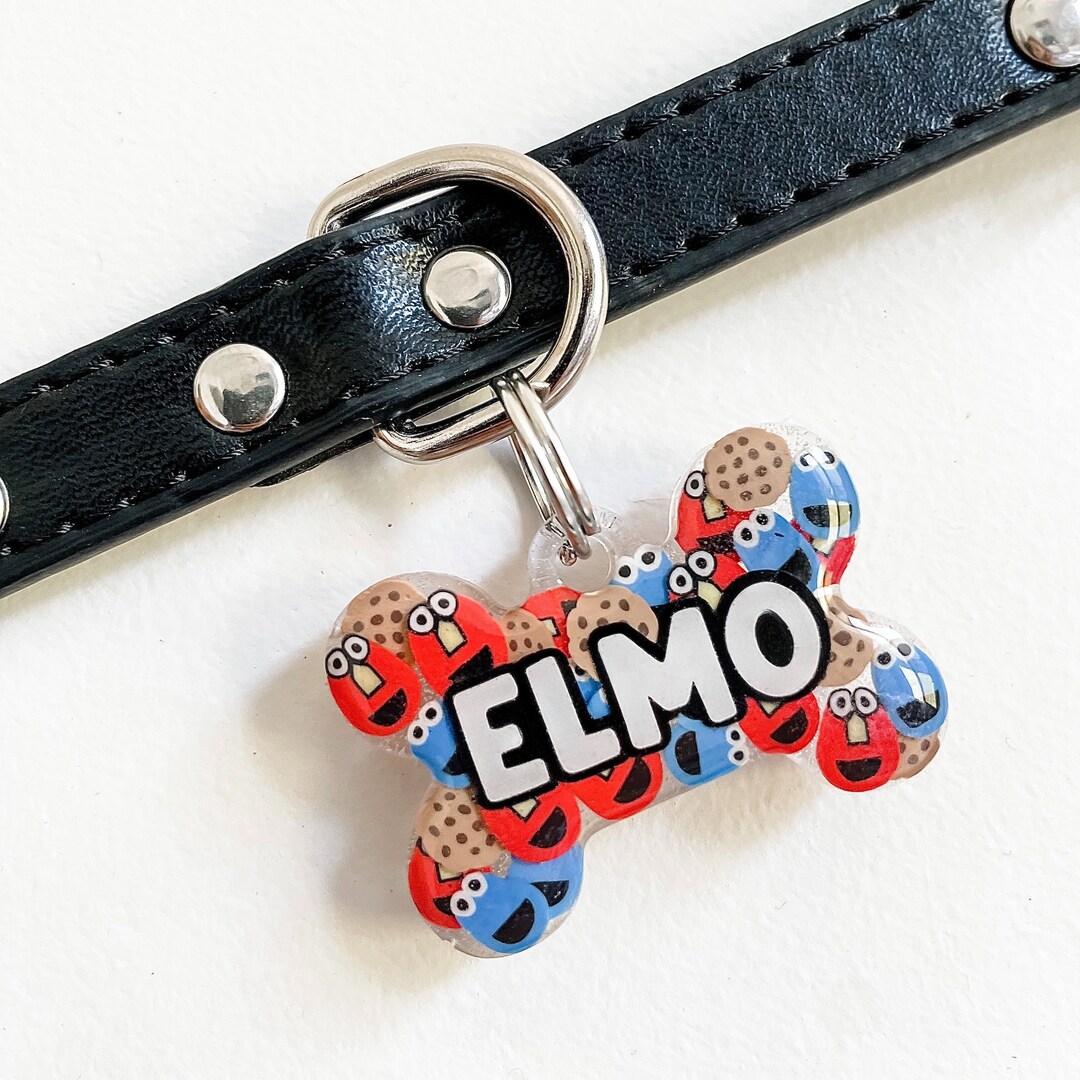 Elmo and Cookie Monster Abc Kids Pet Id Dog Tag - Etsy