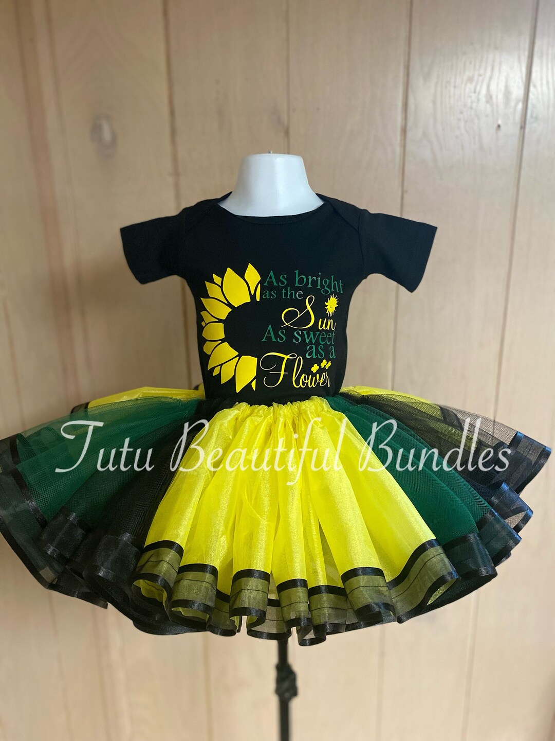 Sunflower Tutu Set, Sunflower Costume, Girls Sunflower Outfit, Girls ...