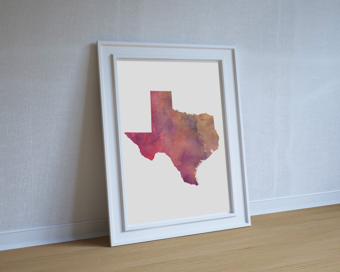 Texas Wall Art Personalized Texas Poster Texas State Print - Etsy
