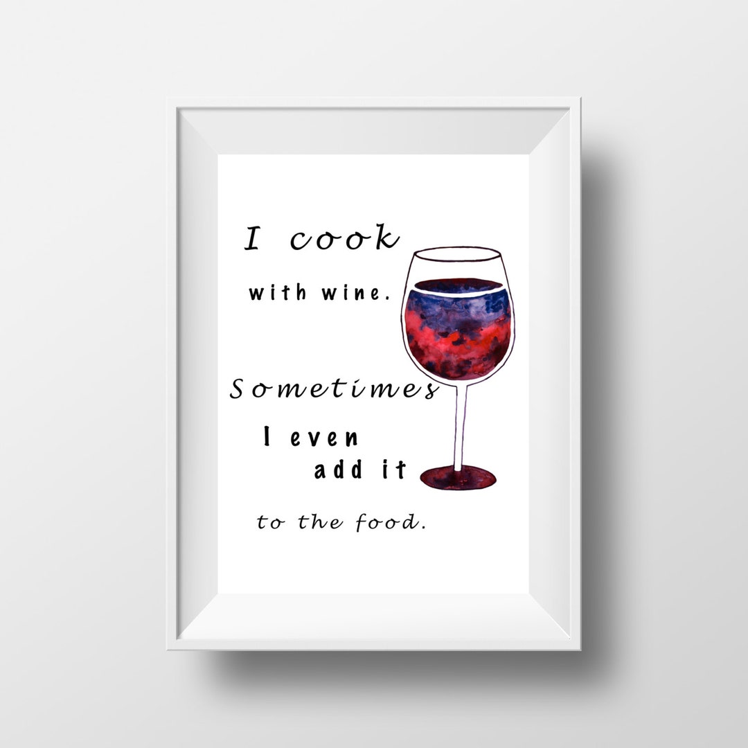 Red Wine Art Print - Digital Download Art Print Kitchen Decor - Etsy