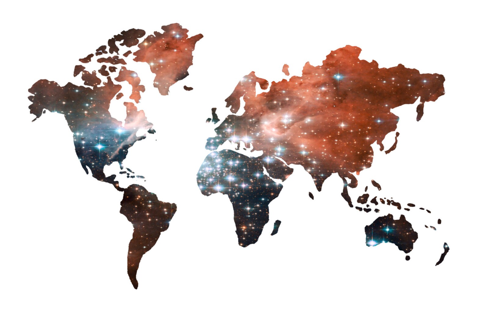 Nebula Map, Galaxy World Map, Space World Map, World Map Wall Art - Etsy