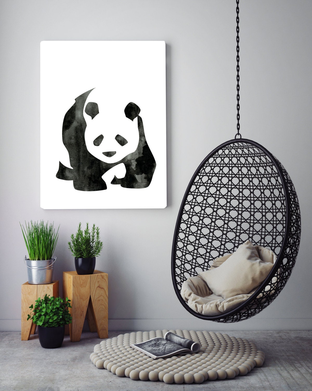 Watercolor Panda, Watercolor Animal Print, Panda Print - Etsy