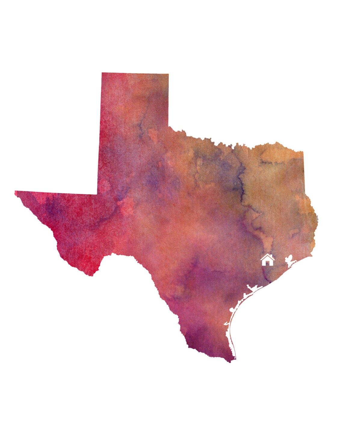 Texas Wall Art Personalized Texas Poster Texas State Print - Etsy