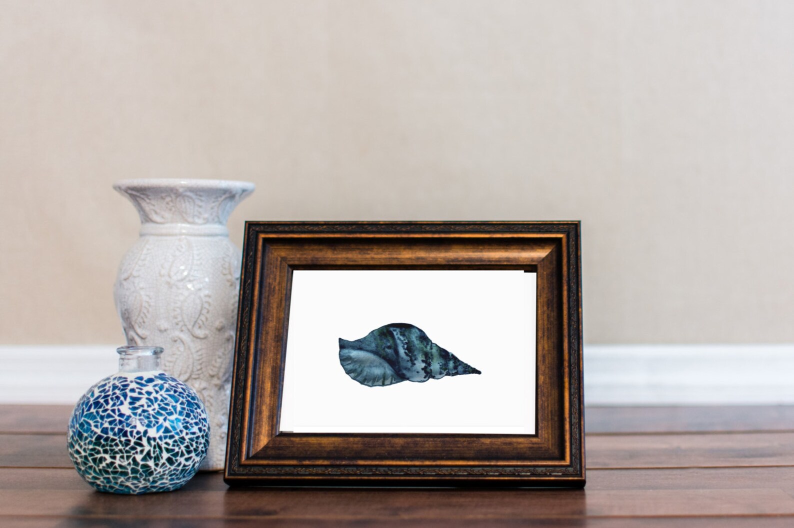 Blue Seashell Blue Shell Nautical Home Decor - Etsy