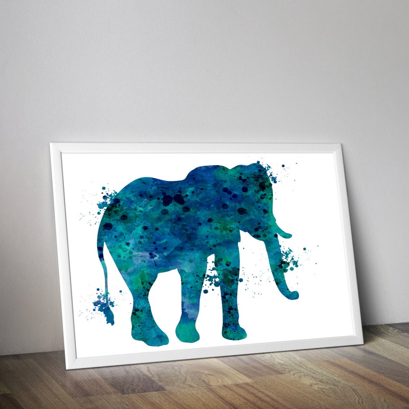 Watercolor Elephant - Etsy