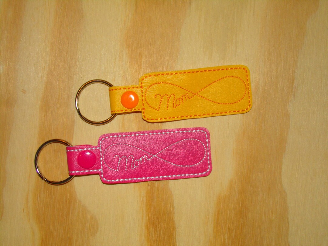 Mom Infinity Loop Embroidered Vinyl Key Fobs. Perfect for Mom, Mommy ...