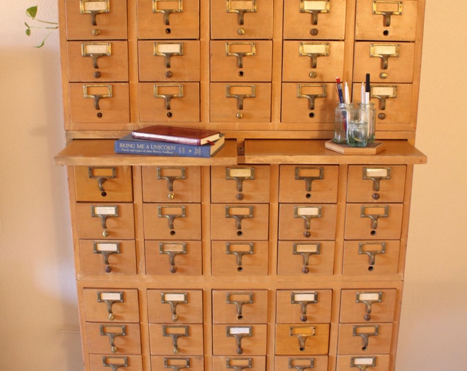 45 Drawer Modular Library Card Catalog - Etsy