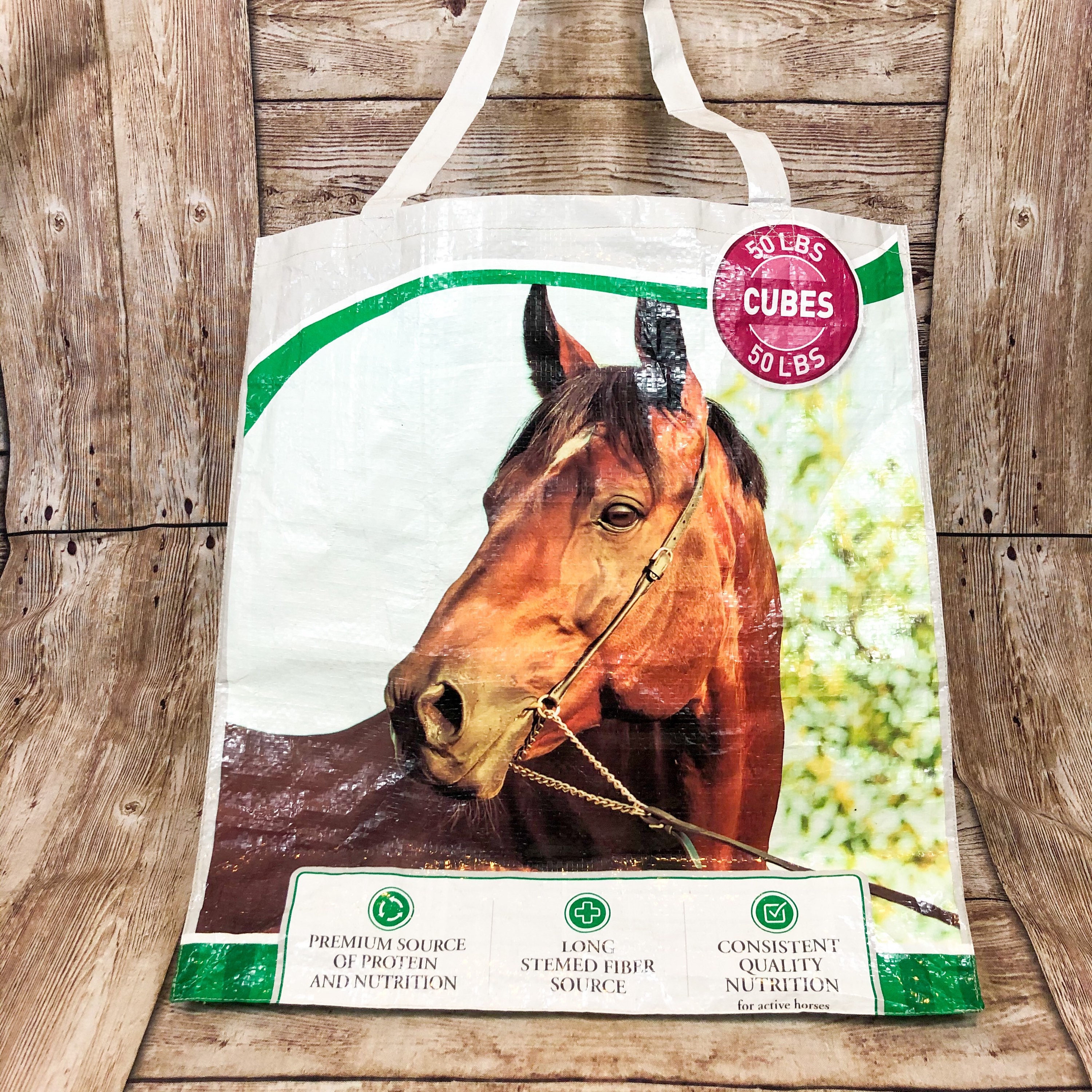 Upcycled Feed Sack Tote Bag: Reusable Grocery Shopping Bag - Etsy