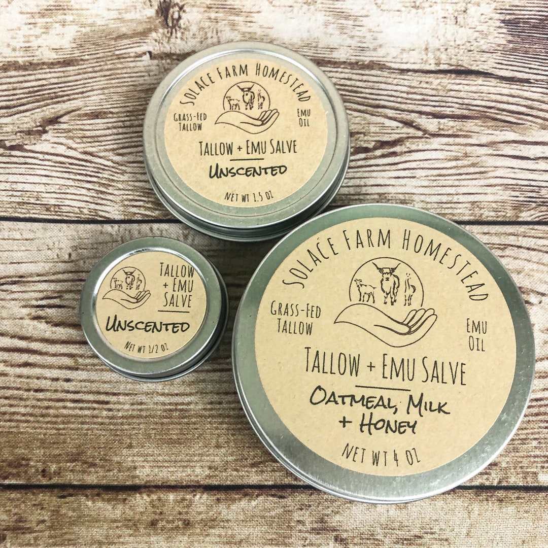 Grass-fed Tallow + Emu Oil Salve: Carnivore Skin Care - Etsy