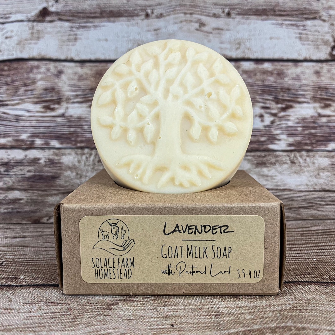 Lavender Goat Milk Lard Soap - Handmade Essential Oil Soap With ...