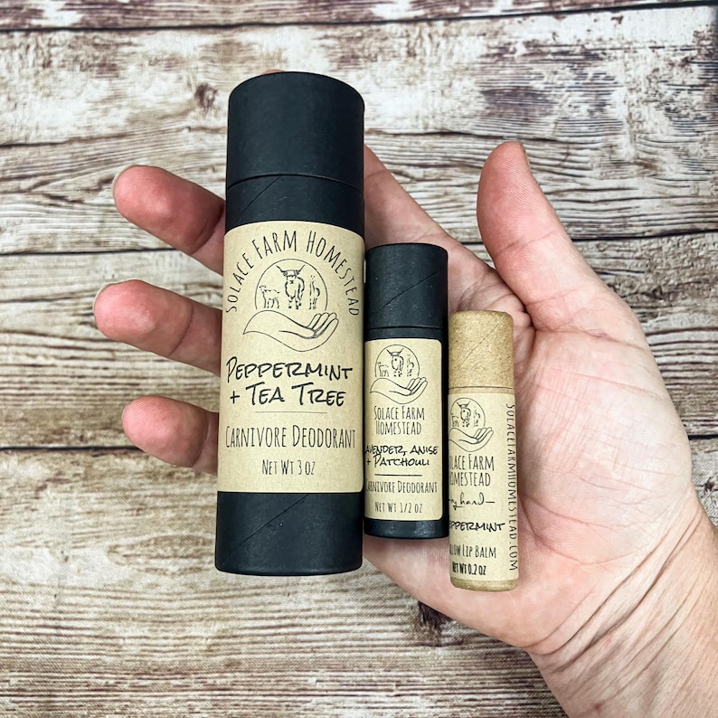 All-natural Deodorant, Carnivore Animal-based Ingredients, Clay-based ...