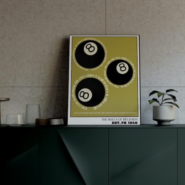 Billiards Wall Art - Etsy