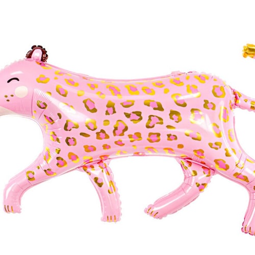 Pink Cheetah Leopard Balloons Animal Print Balloons Wild One | Etsy