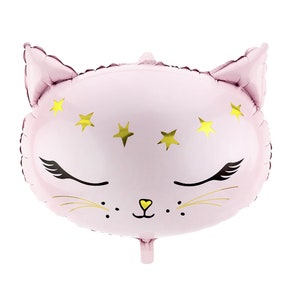 Giant Pink Kitty Cat Balloon, Cat Birthday Theme Party Supplies ...