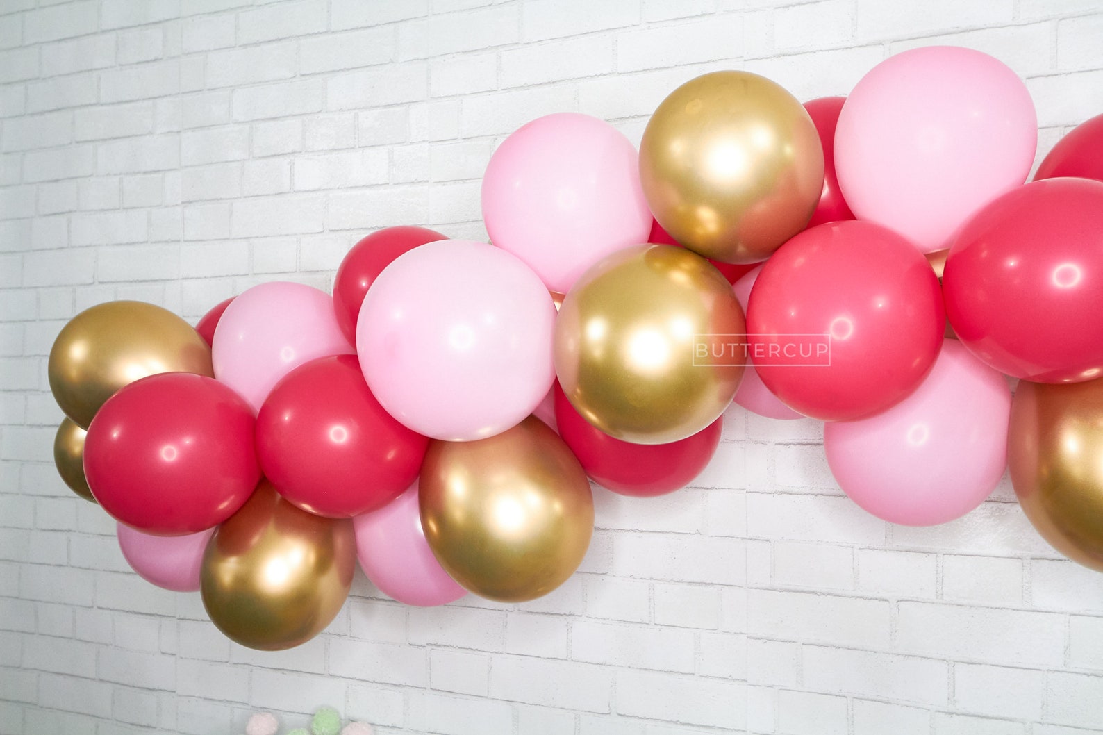 Pink & Gold Balloon Banner DIY Balloon Arch Kit Birthday | Etsy