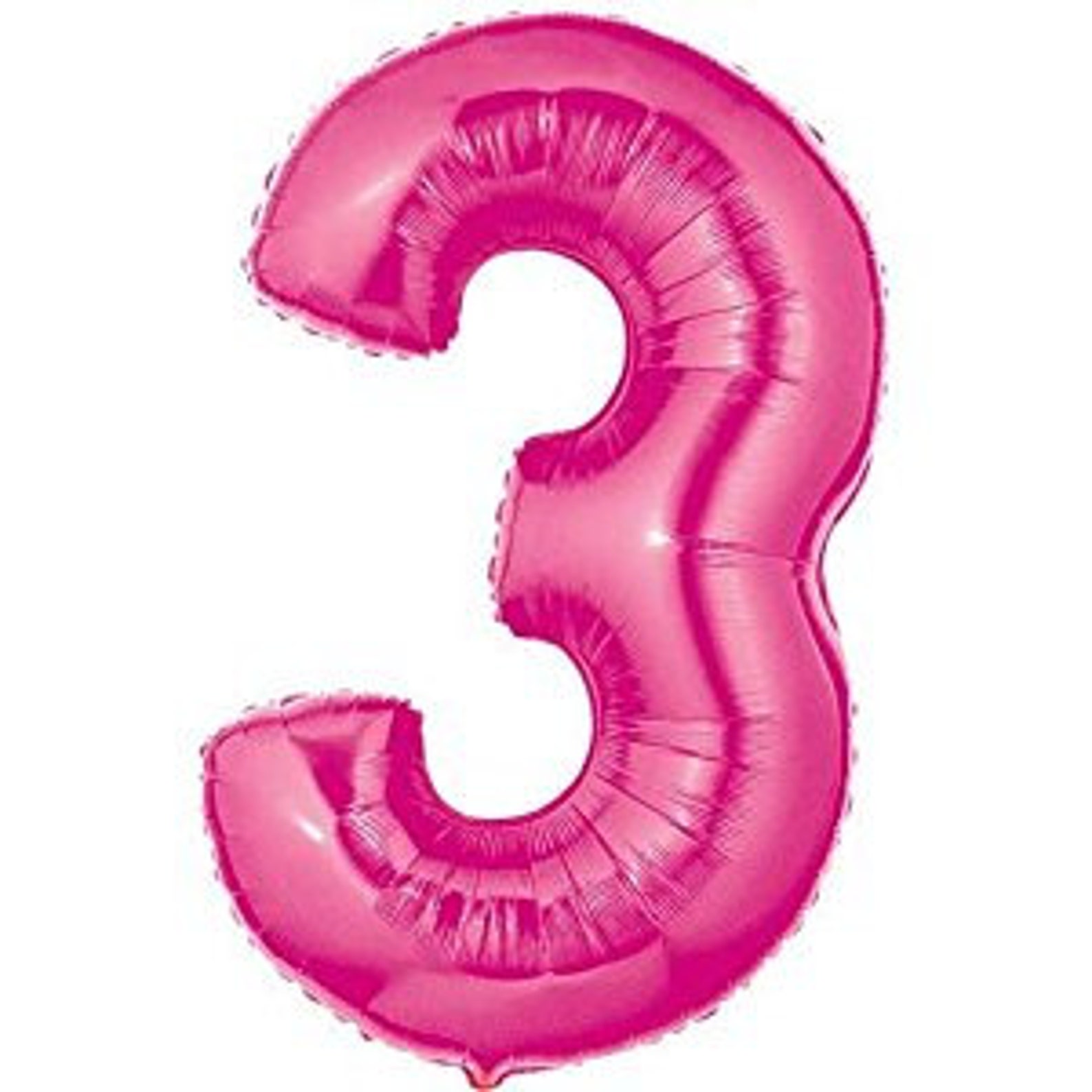 Girls Pink 3rd Birthday Balloon Number 3 Birthday Balloon | Etsy