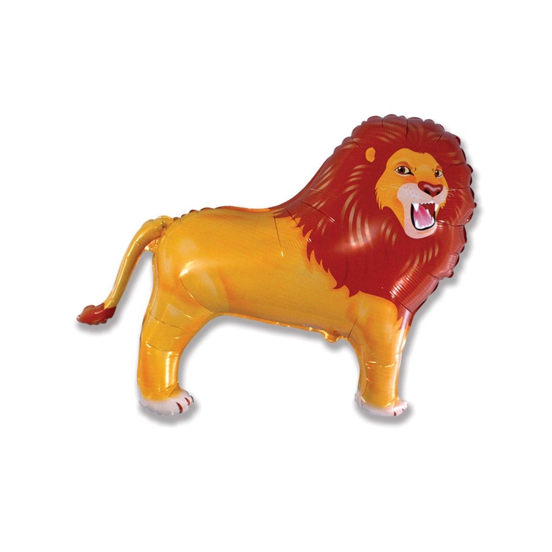 32" Jumbo Lion Balloon, Safari Party Jungle Animal Birthday Party ...