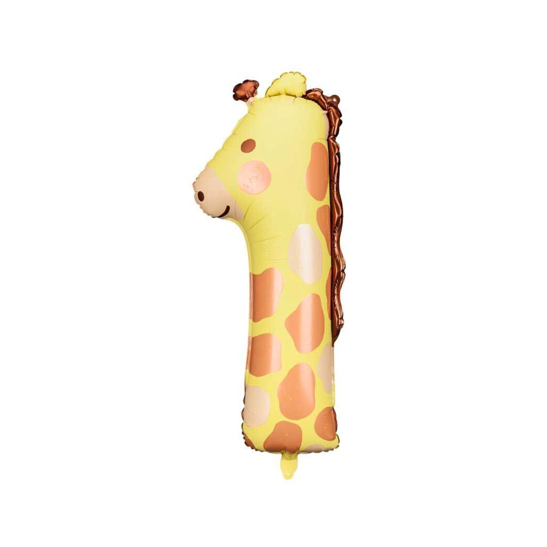 Giraffe Number 1 Balloon 32 Safari Birthday Balloons - Etsy