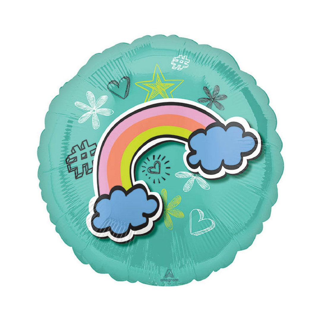 Rainbow Cloud Birthday Balloon, Kids Happy Birthday Balloons, Pre K ...