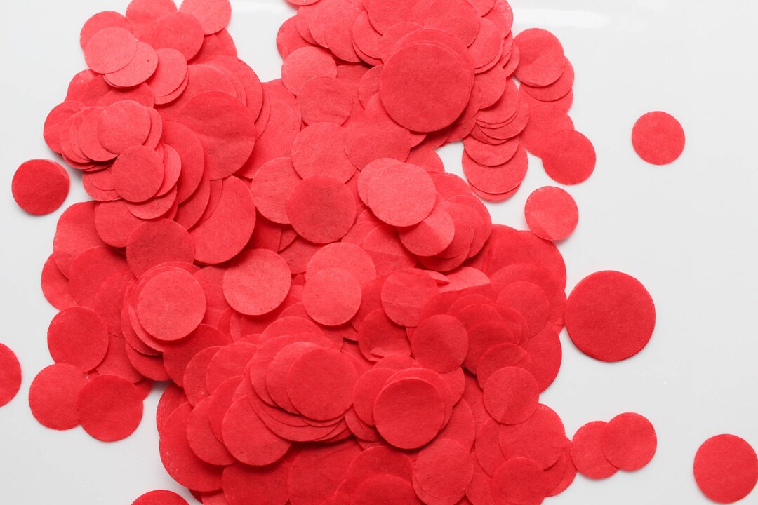 Red Biodegradable Paper Confetti, Baby Shower Decorations, Wedding ...