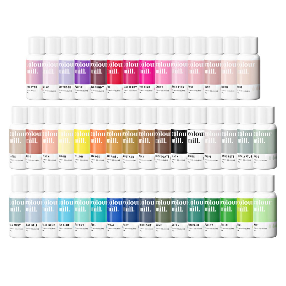 Colour Mill Rose Oil Based Food Colouring 20ml, Liquid Colors Food Dye ...
