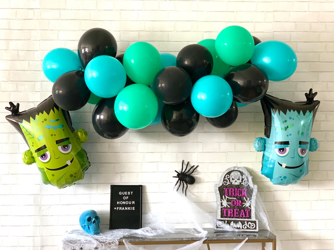 Halloween Frankenstein Balloon Garland Kit, Creepy Cute DIY Balloon ...